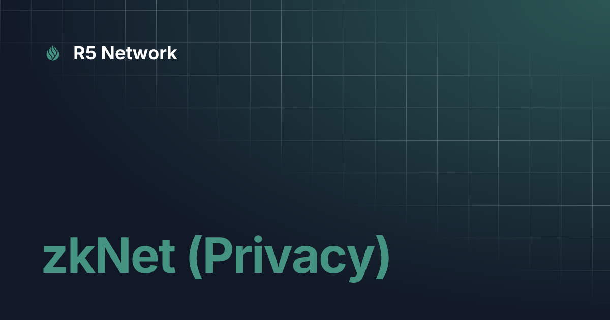 zkNet (Privacy) | R5 Network